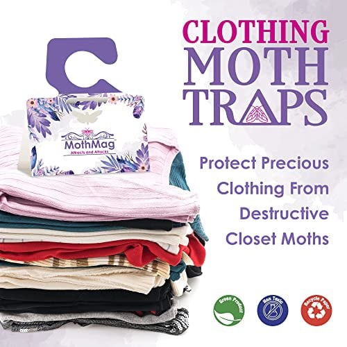 MothMag Moth Traps for Clothes, Closets, Fabrics, and Carpets, Clothes ...