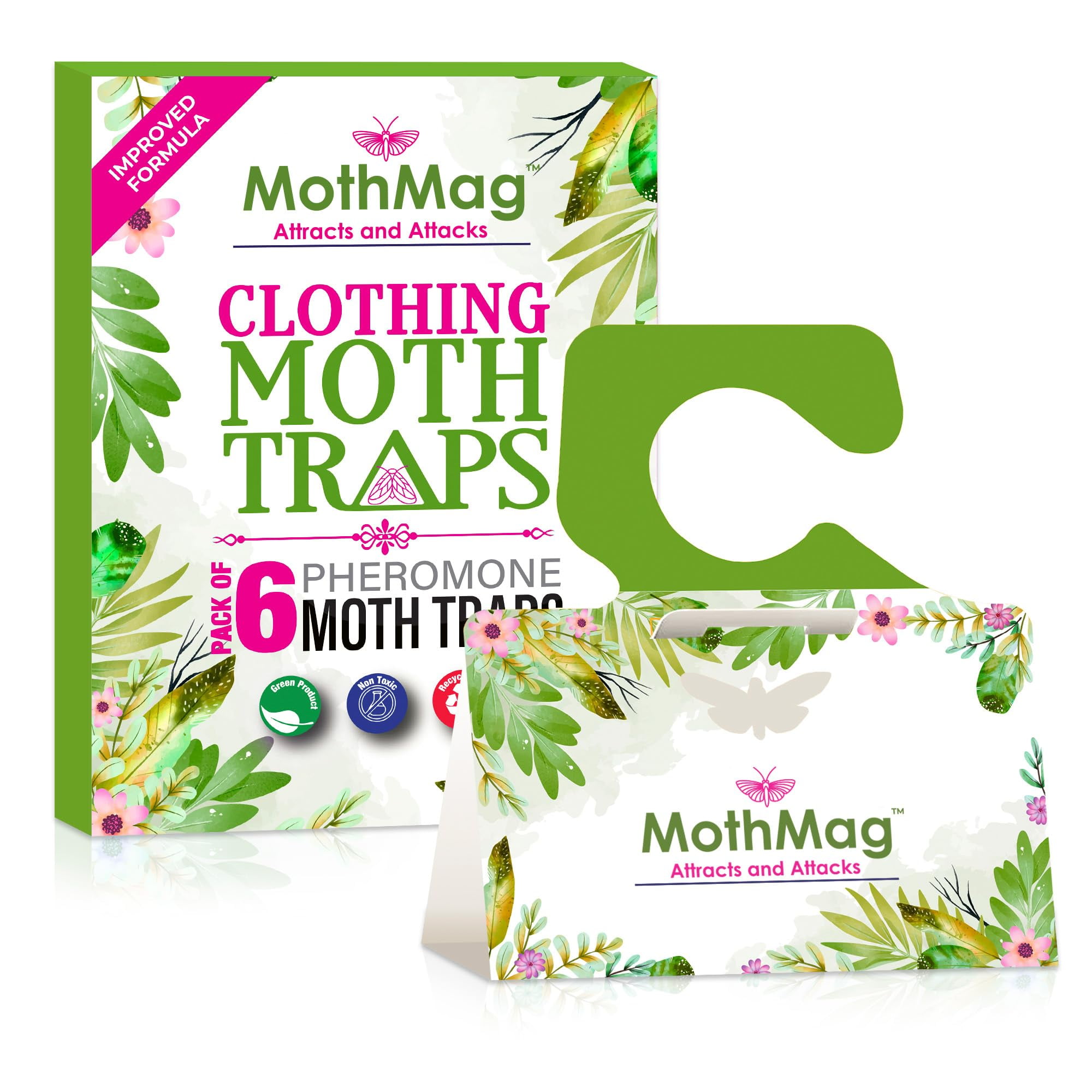 MothMag Moth Traps for Clothes, Closets, Fabrics, and Clothing Moth Traps, Clothes Moth Traps ...