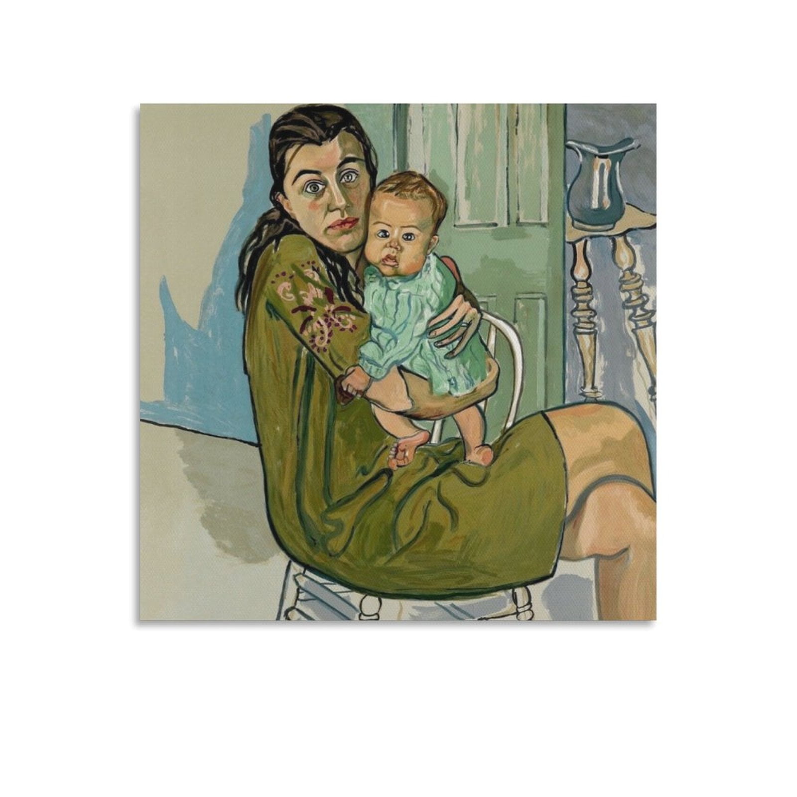 Mother And Child 1982 by Alice Neel Painting Room Aesthetic Poster ...