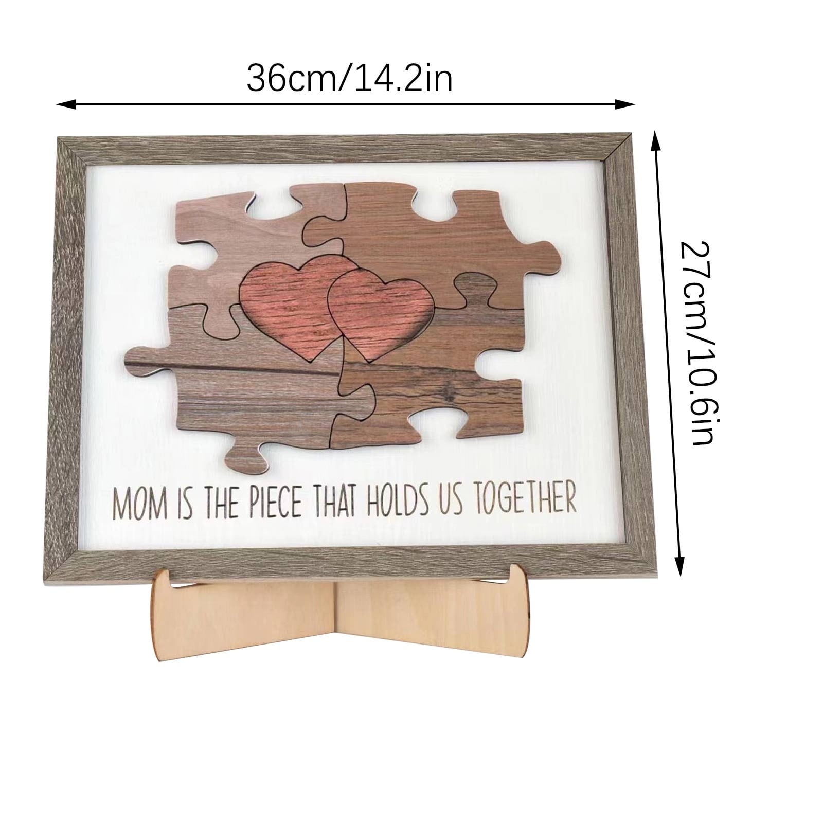 Mother and Child's Heart Puzzle,Mother's Day Wooden Crafts Mother's and ...