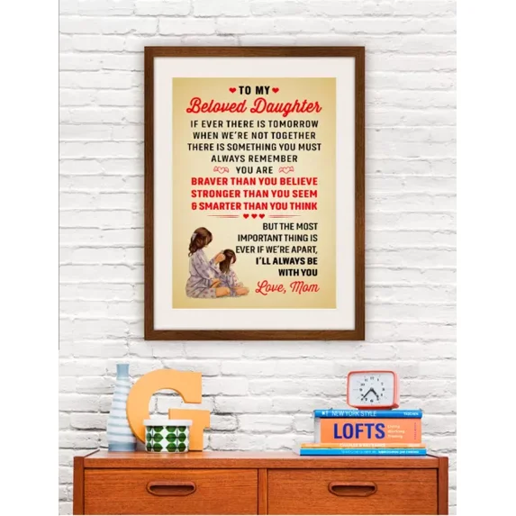 Mother And Daughter Poster Gift For Beloved Daughter Inspiration Quotes ...