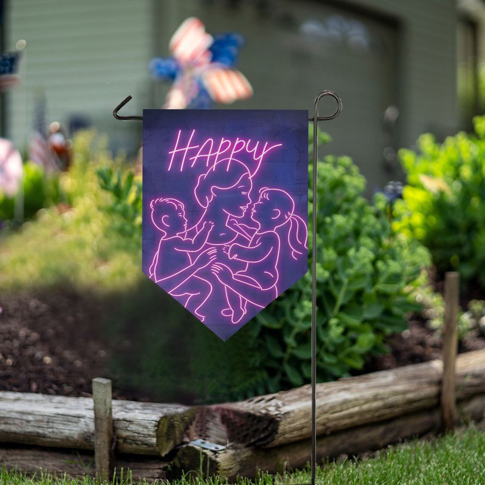 Mother Babies Line Garden Flag 18" x 12.5" Double Sided Yard Lawn ...