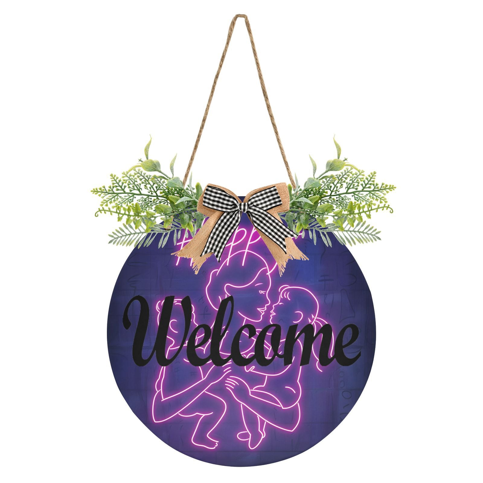Mother Babies Line Welcome Sign for Front Door Wreath Door Sign for ...