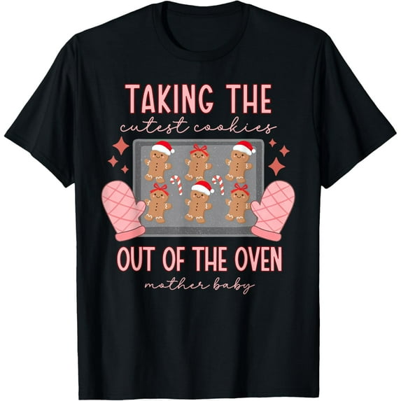 Mother Baby Nurse Christmas MBU Postpartum Nurse Xmas Party T-Shirt ...