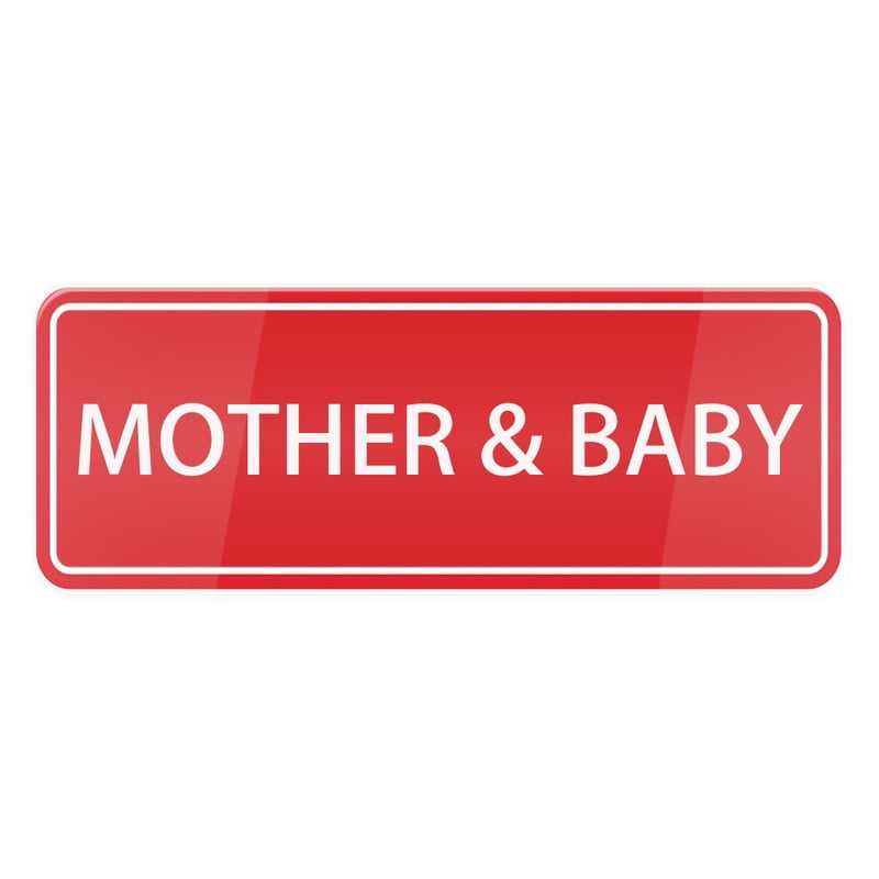 Mother & Baby Sign, Main Official Self Adhesive Sign For Door Or Wall ...