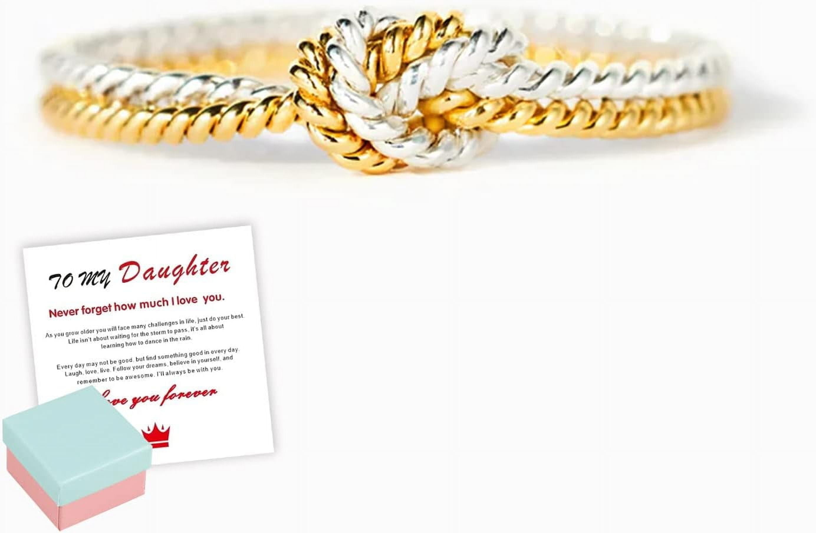Mother & Daughter Bond Two Strand Knot Ring - Dual Color Interlocking ...