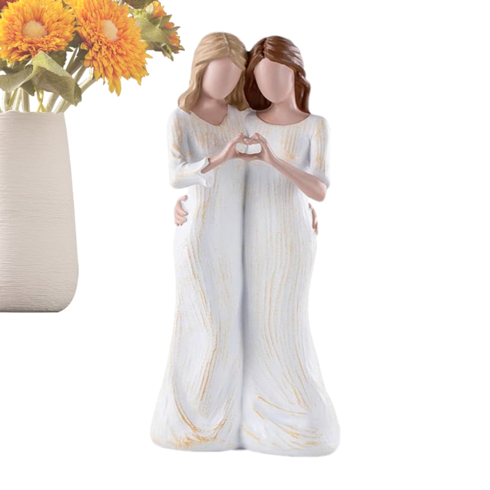 Mother and Daughter Figurine Mom and Daughter Hugging Figurines ...