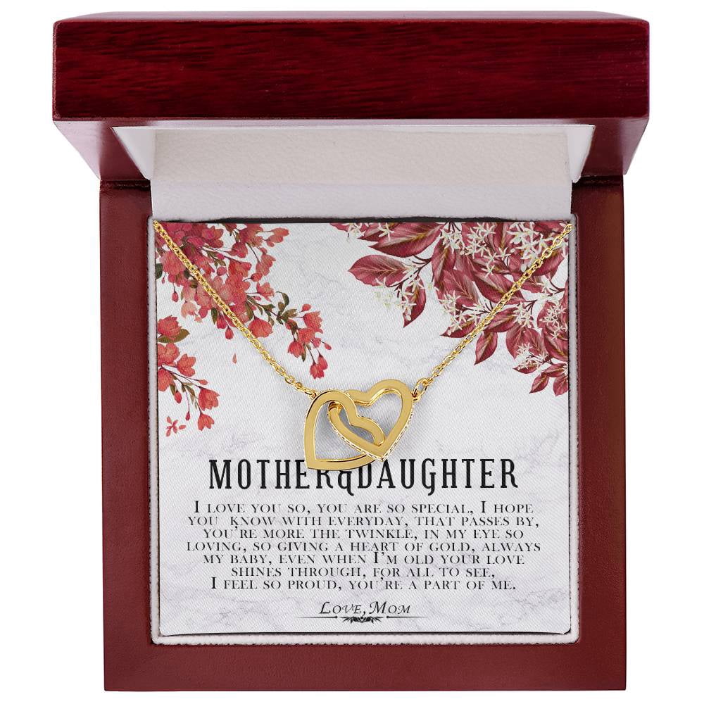 Mother & Daughter Necklace-Interlocking Heart, Interlocking Hearts ...