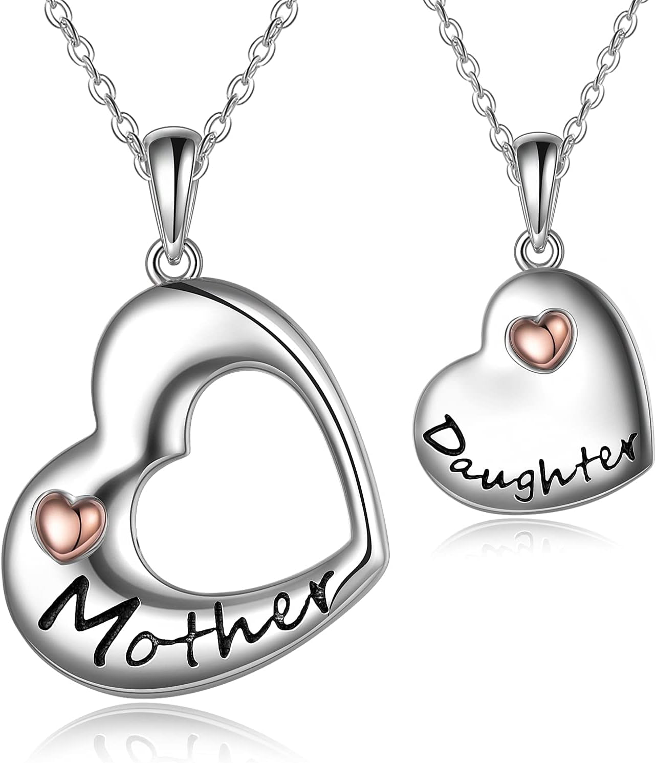 Mother Daughter Necklace Set - Sterling Silver Mothers Day Jewelry ...