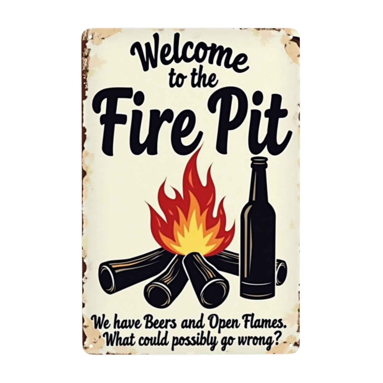 Mother Day Father Teachers Vintage Painting Tin Sign Fire Pit Beer Open ...