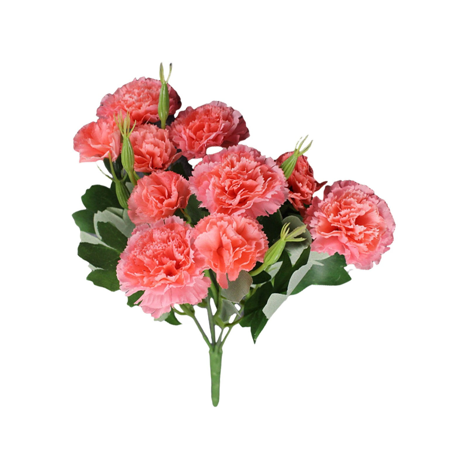 Mother Day Flowers 10 Head Artificial Silk Fowers Carnation Bunch ...