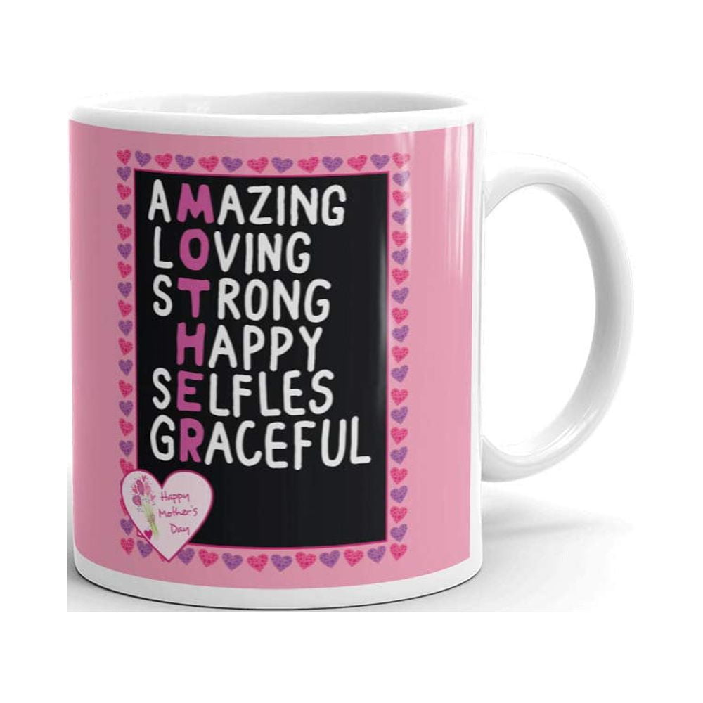 Mother Day Quote With Hearts Frame Coffee Tea Ceramic Mug Office Work ...
