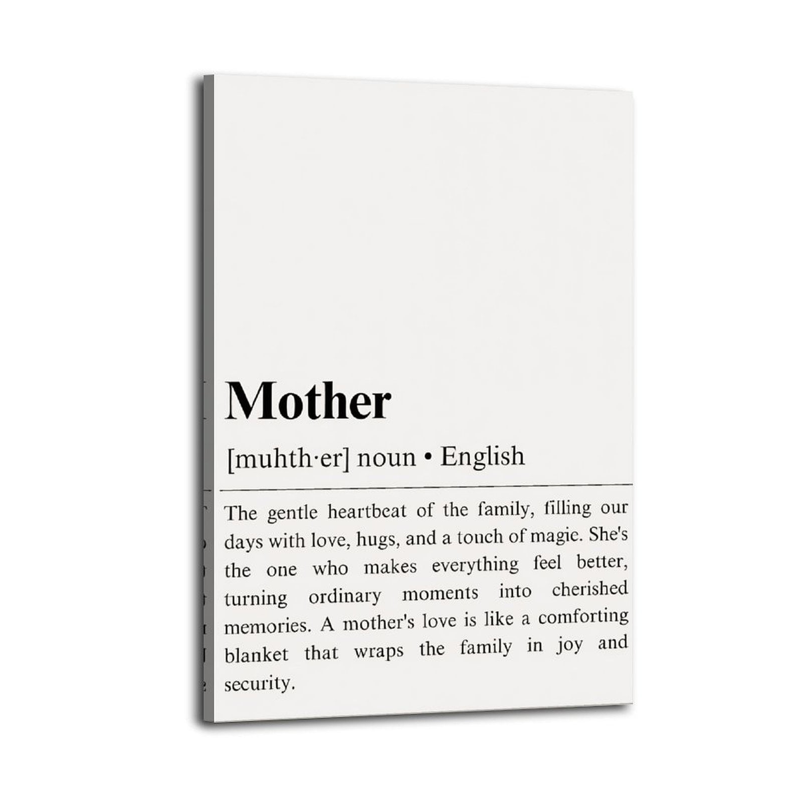 Mother Definition Gift Poster Great Wall Art for Home Decor, Mother's ...