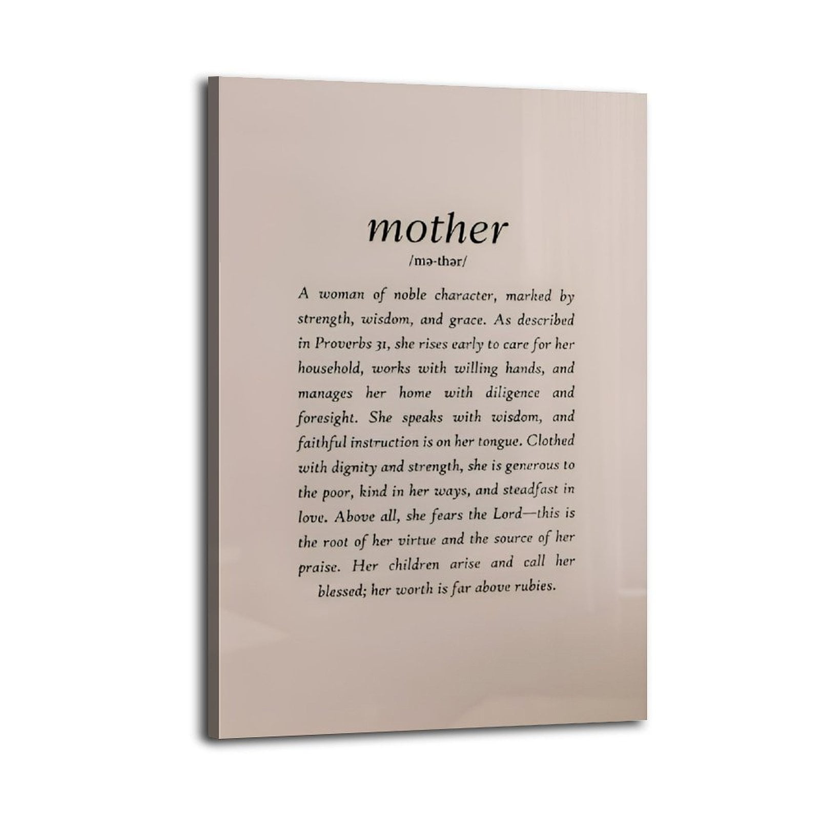 Mother Definition Print, Printable Christian Wall Art for Mom, Proverbs ...
