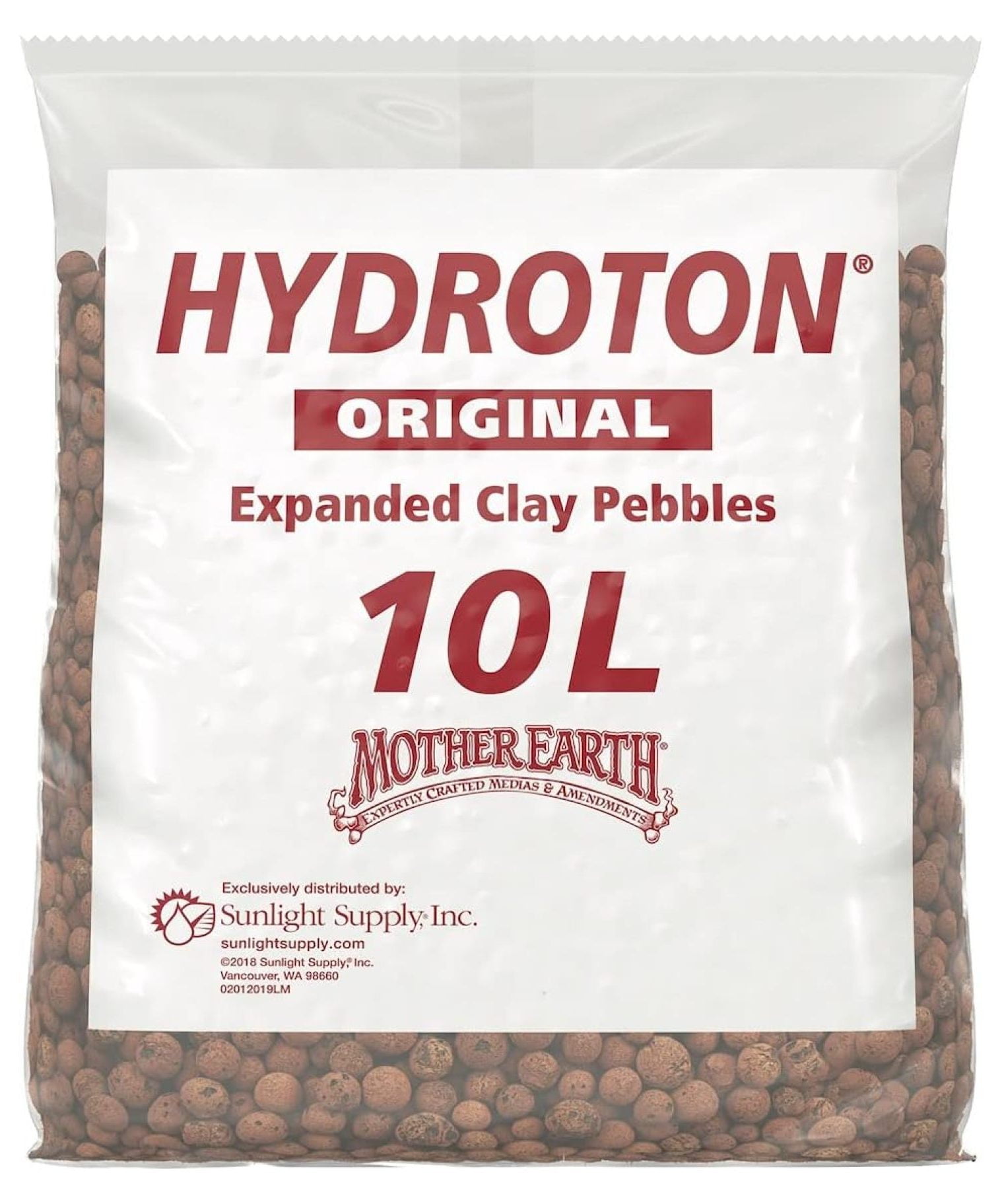 Mother Earth Hydroton Original Clay Pebbles - 10 Liter, Lightweight ...