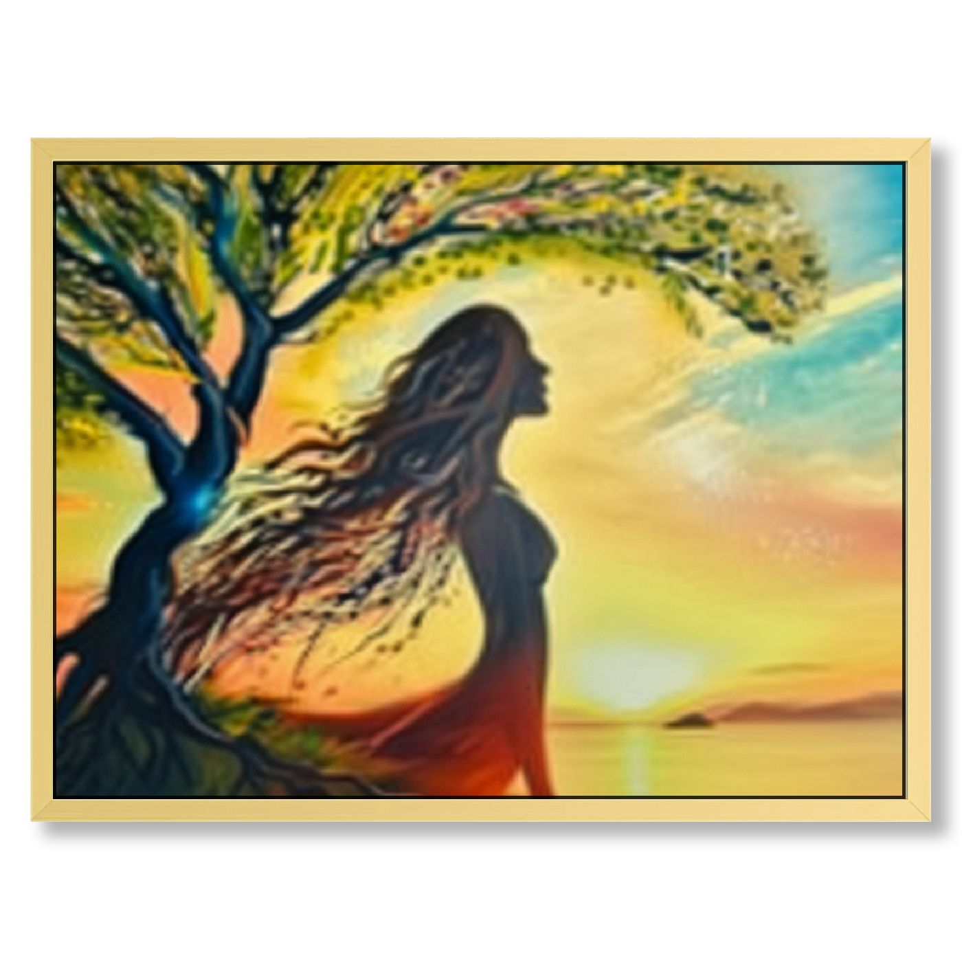 Mother Earth Painting Goddess Framed Wall Art Canvas Posters Prints for ...