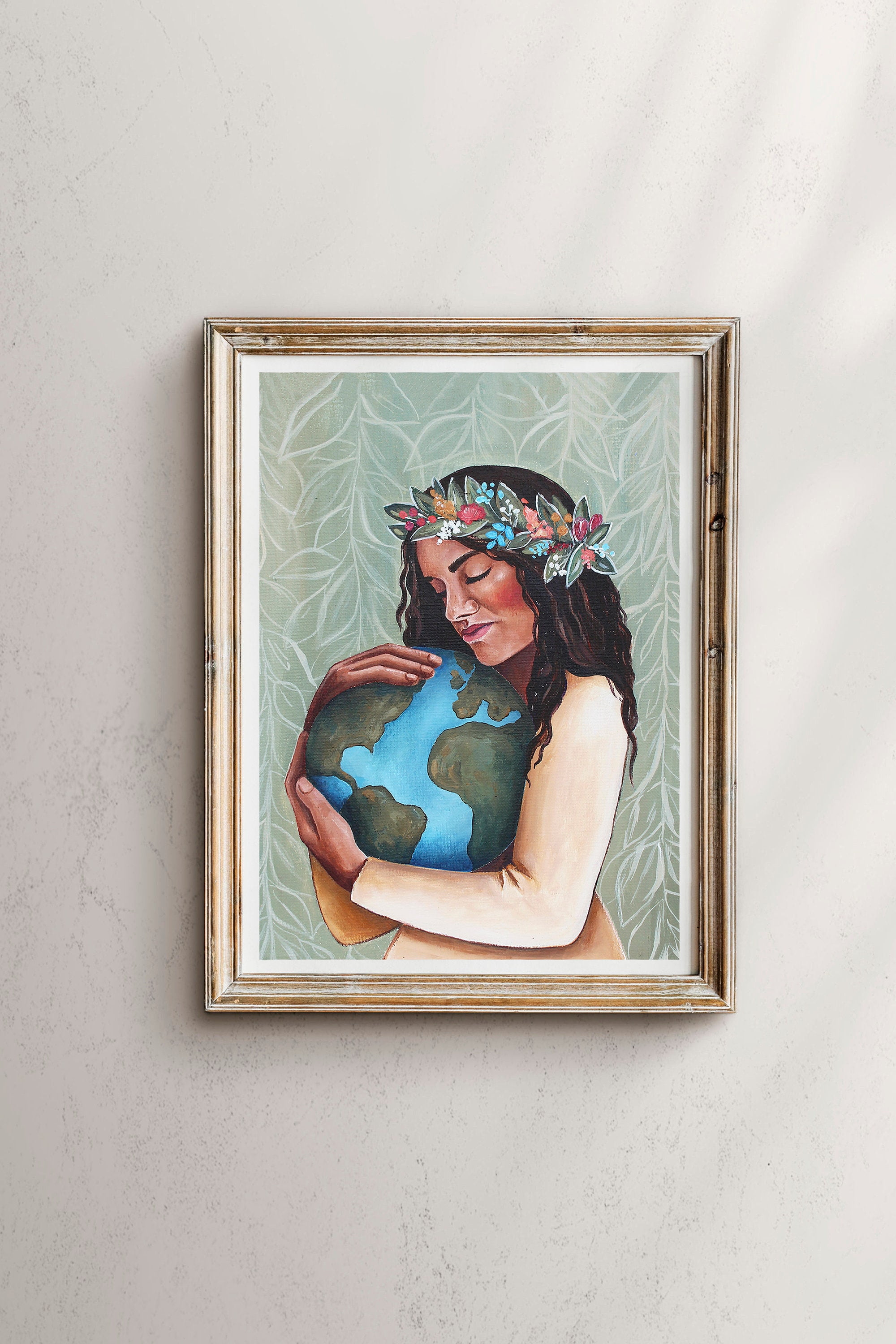 Mother Earth Print: Heavenly Mother Art, Christian Decor Warm Present ...