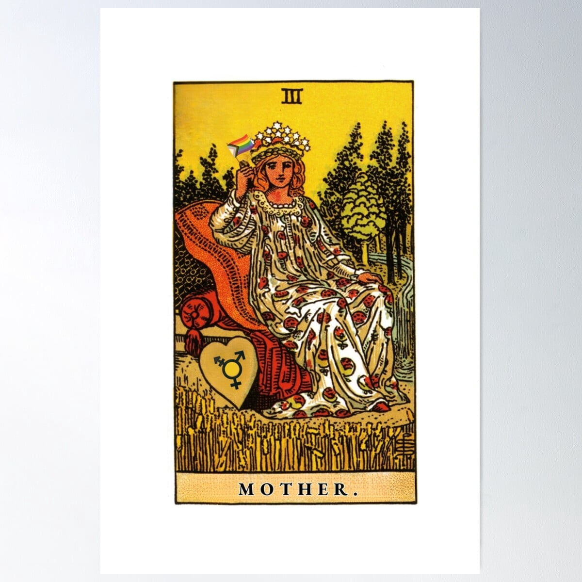 Mother. Empress (Tarot Card Meets Pride) Poster Wall Art, Modern Wall ...