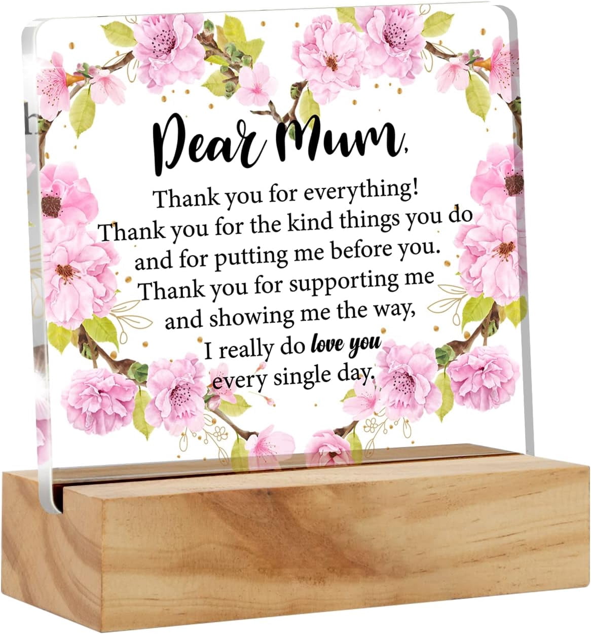 Mother Gift Thank You Mum Gifts From Daughter Son, Dear Mum Desk Decor ...