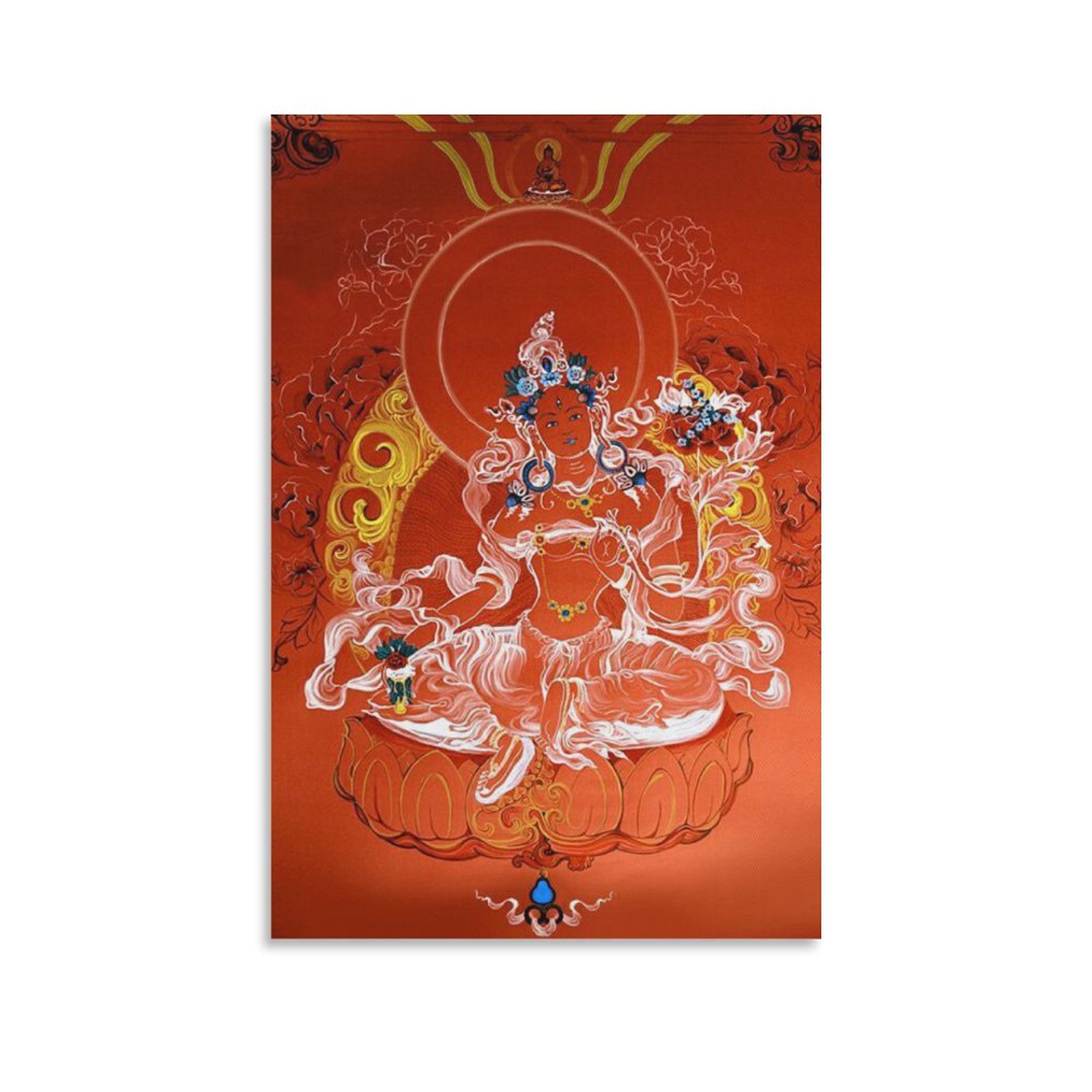 Mother Goddess Red Tara Tibetan Thangka Poster Home Decor Poster Wall ...
