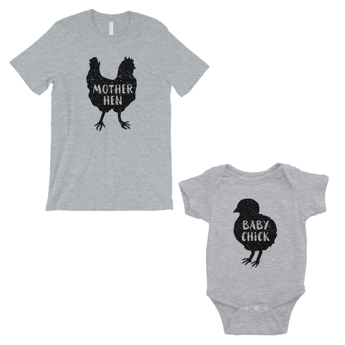 Mother Hen Baby Chick Matching T-Shirts Grey Cute Mother's Day Gift ...