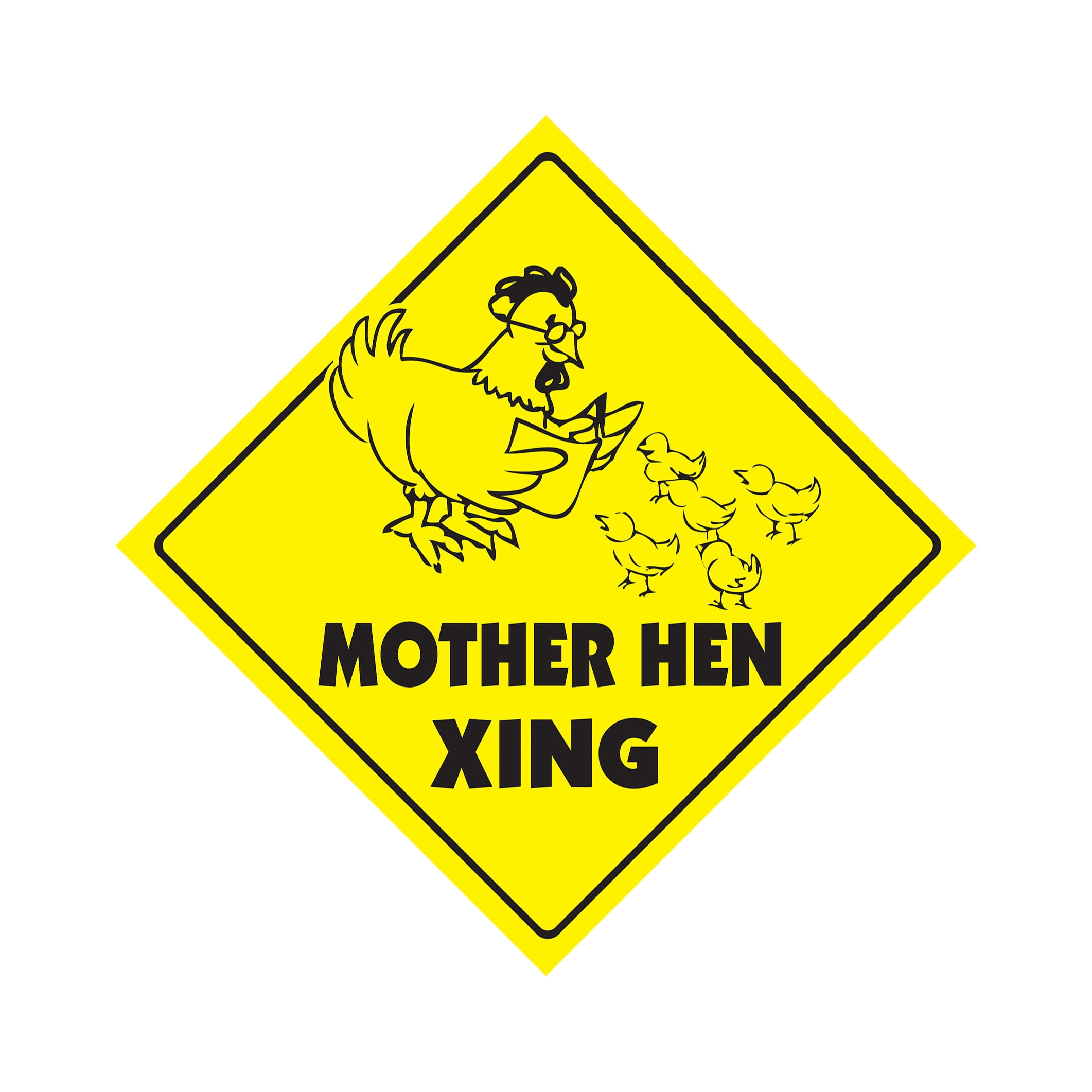 Mother Hen Crossing Sign Zone Xing | Indoor/Outdoor | 20" Tall chicken ...