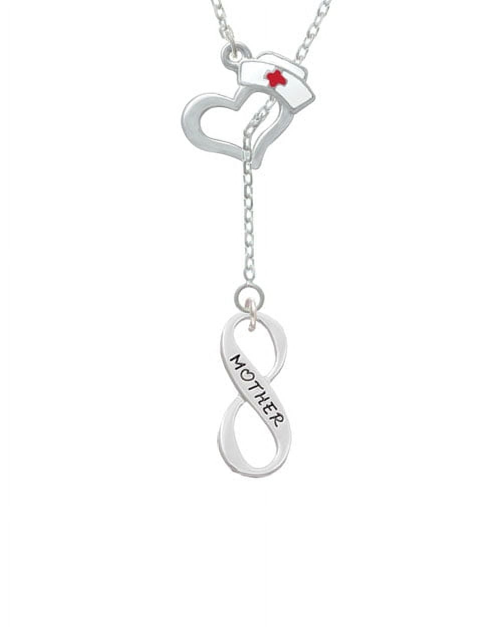 Mother Infinity Sign Open Heart Nurse Hat Lariat Necklace - Walmart.com