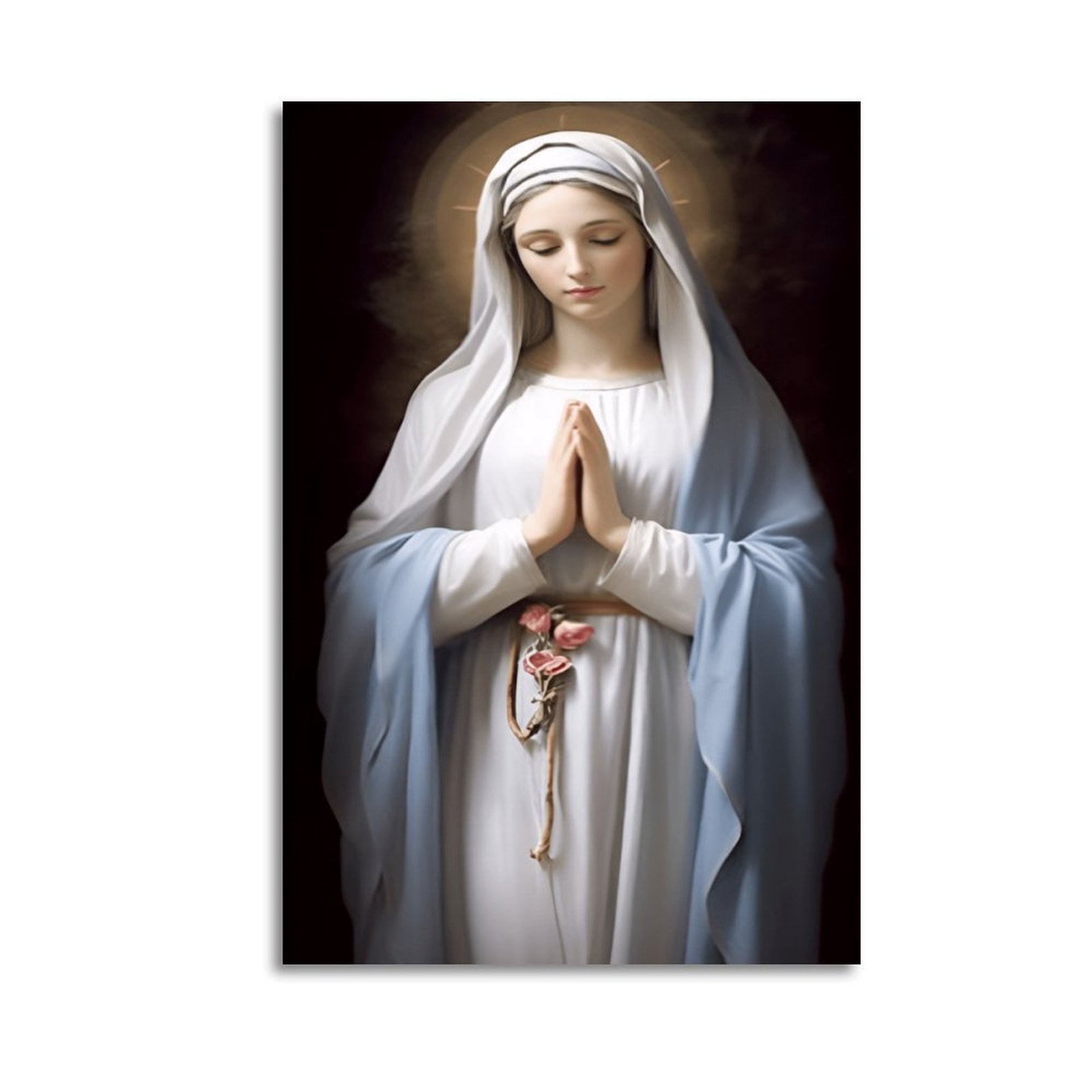Mother Of Jesus, Our Lady of Guadalupe Poster Wrapped Wooden Frame Wall ...