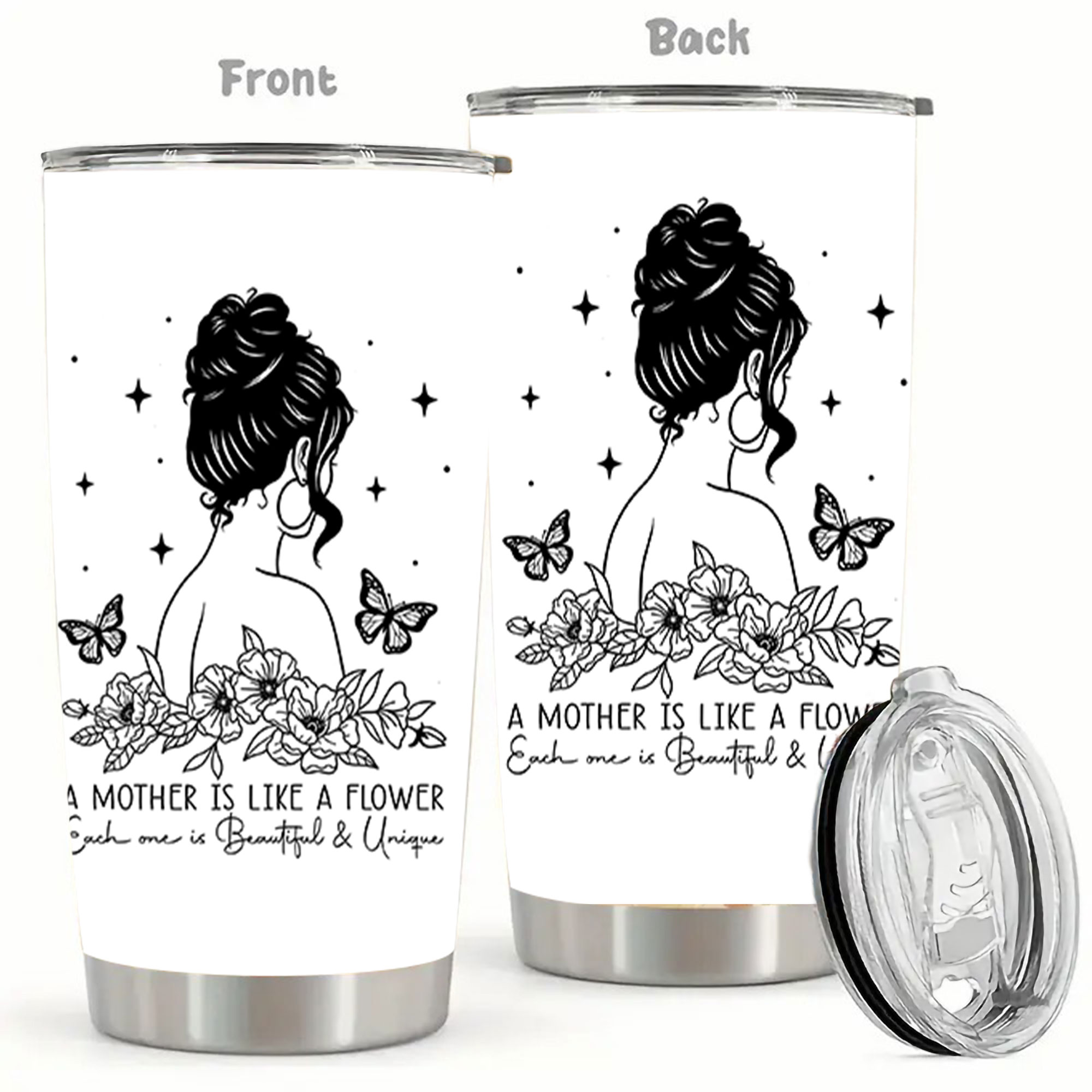 A Mother Is Like A Flower Protable Water Botter 3D Printed Thermoses ...