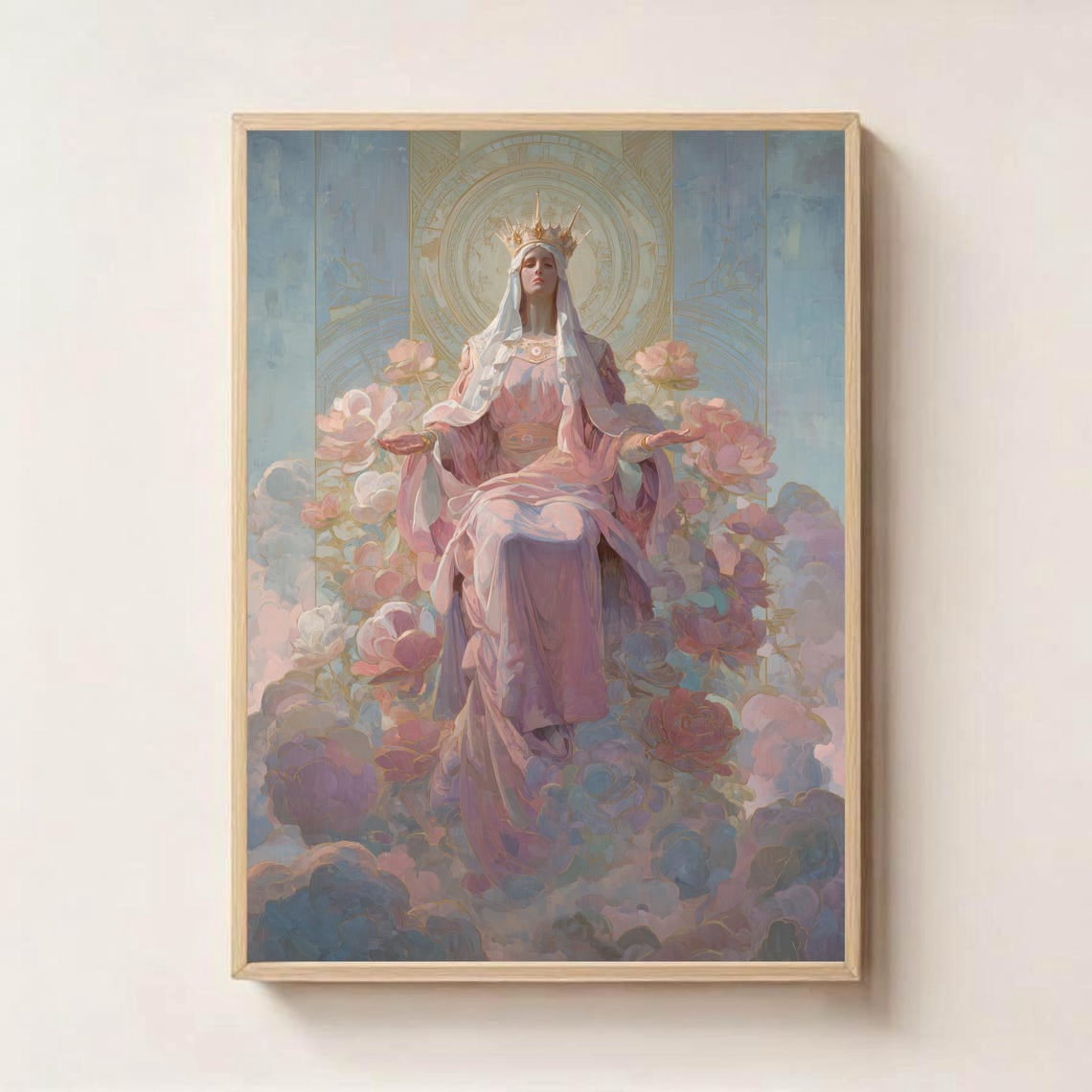 Mother Mary In Heaven – Glorious Ascension Art Print, Divine Feminine ...