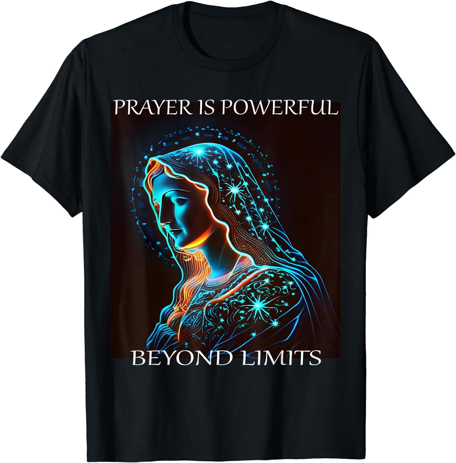 Mother Mary Jesus Behold i am the handmaid of the lord T-Shirt Black Medium - Walmart.com
