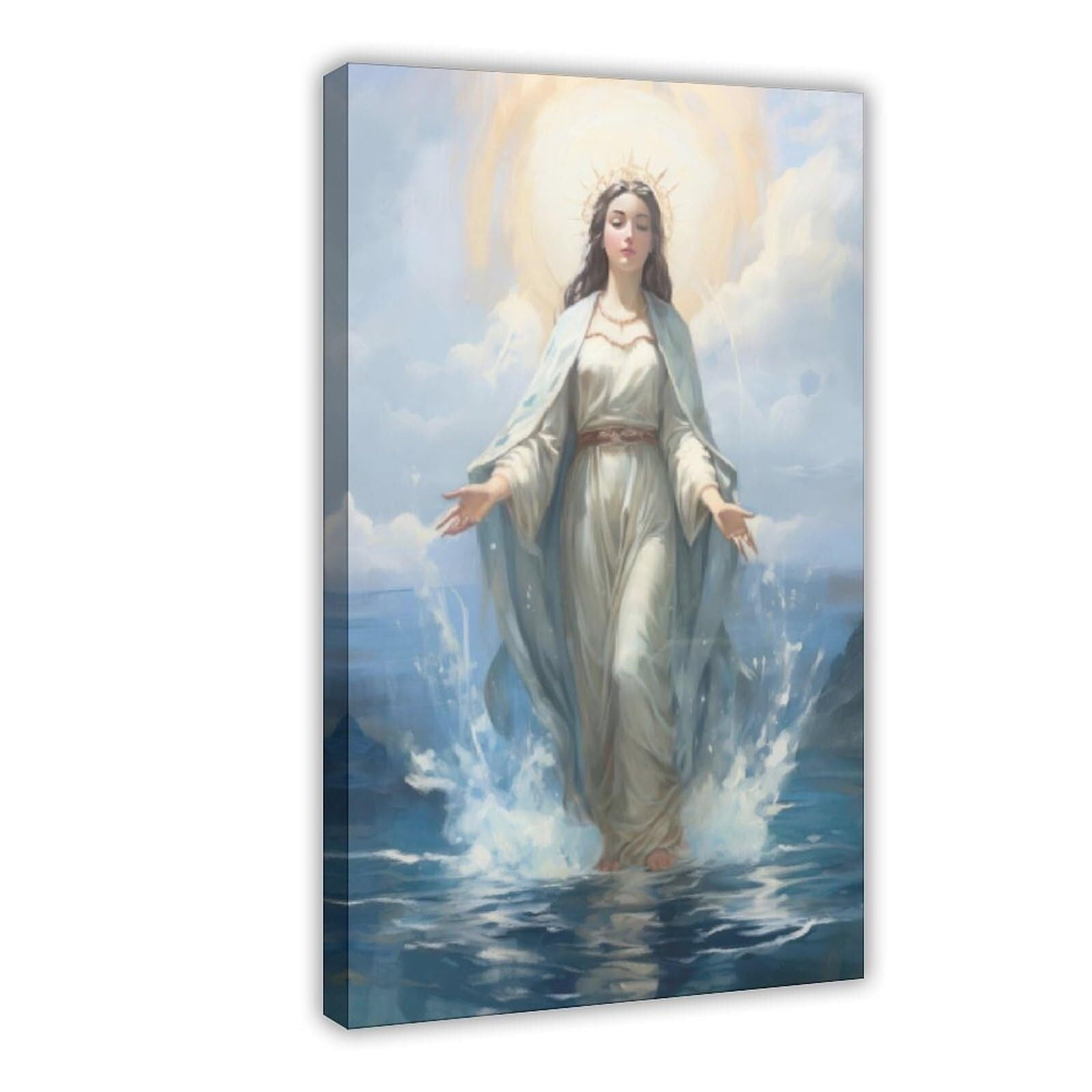Mother Mary Poster - Stella Maris Print, Star of The Sea Blessed Virgin Mary Painting ...
