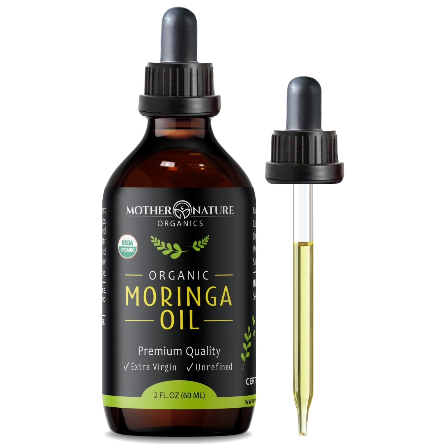 Mother Nature Organics Moringa Oil - USDA Certified, 100% Pure, Cold ...