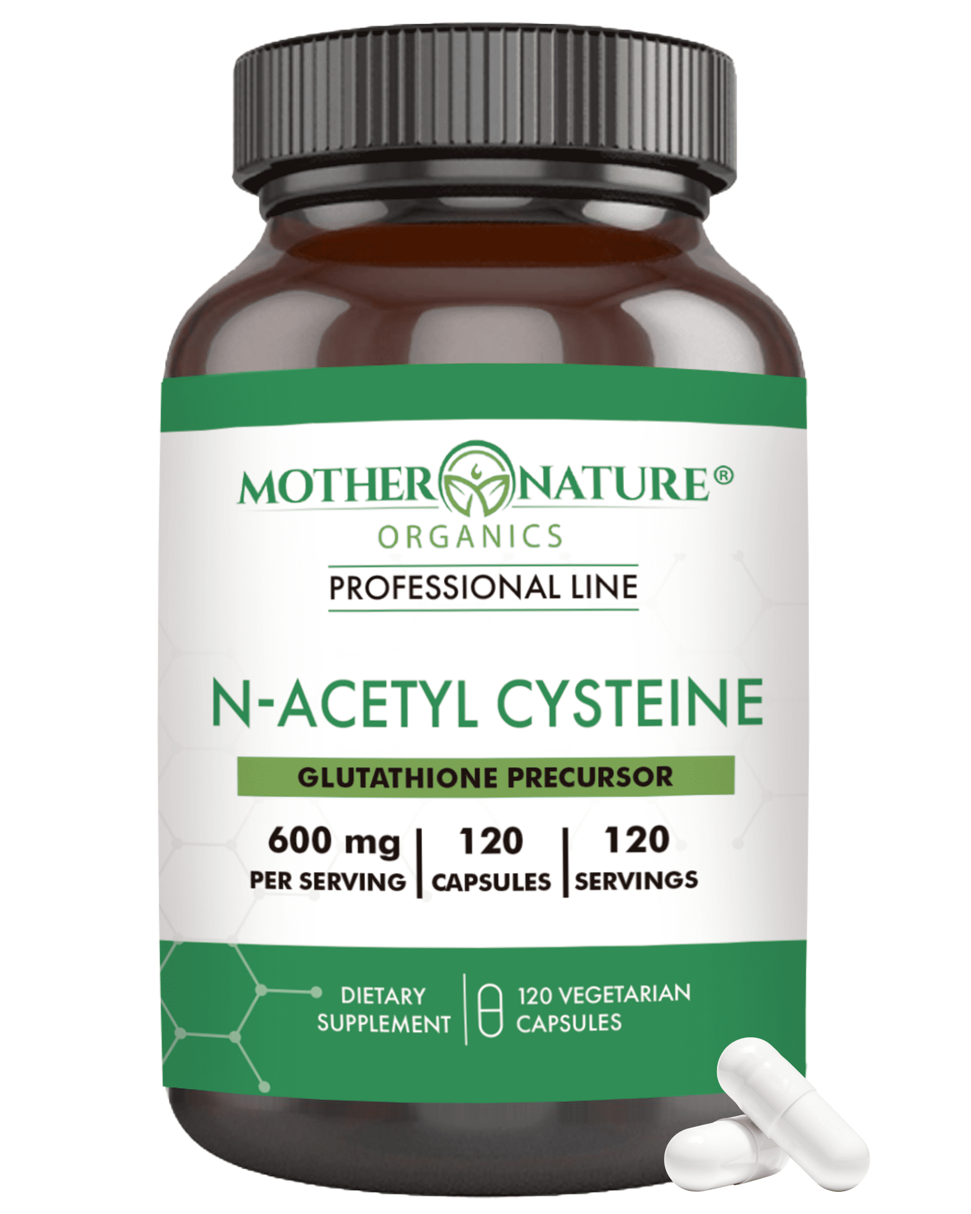 Mother Nature Organics High-Potency Vegan N-Acetyl-L-Cysteine ...