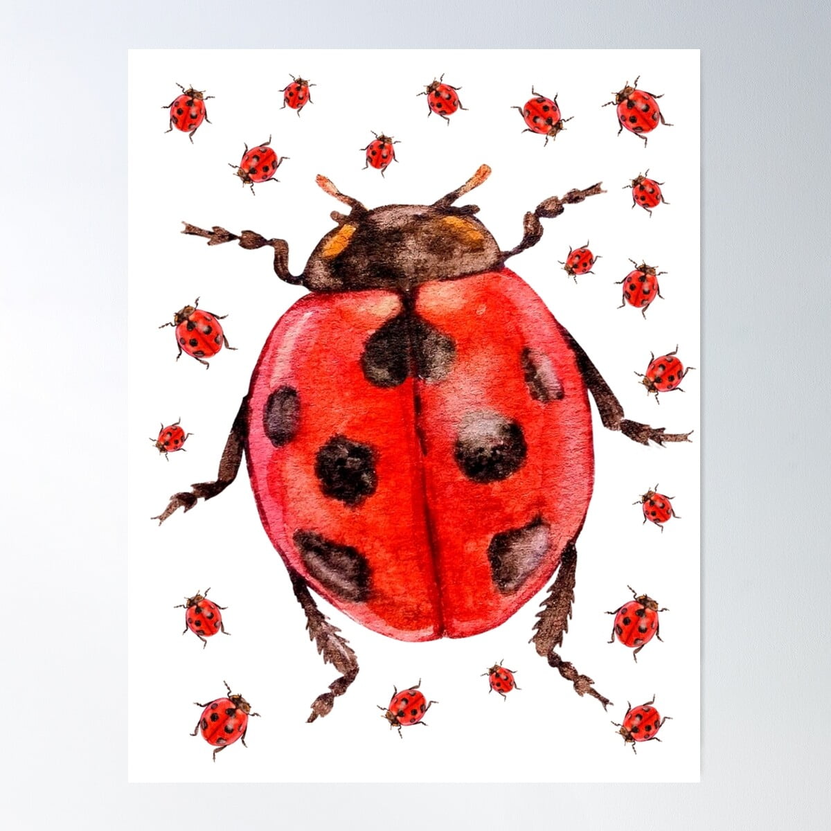 Mother Of Ladybugs Poster Wall Art, Modern Wall Decor For Living Room ...