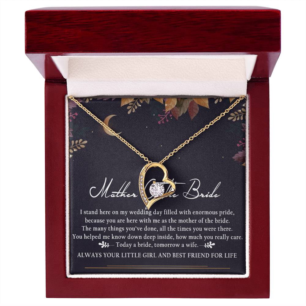 Mother Of The Bride Message Card - Forever Love Necklace - 14k White ...