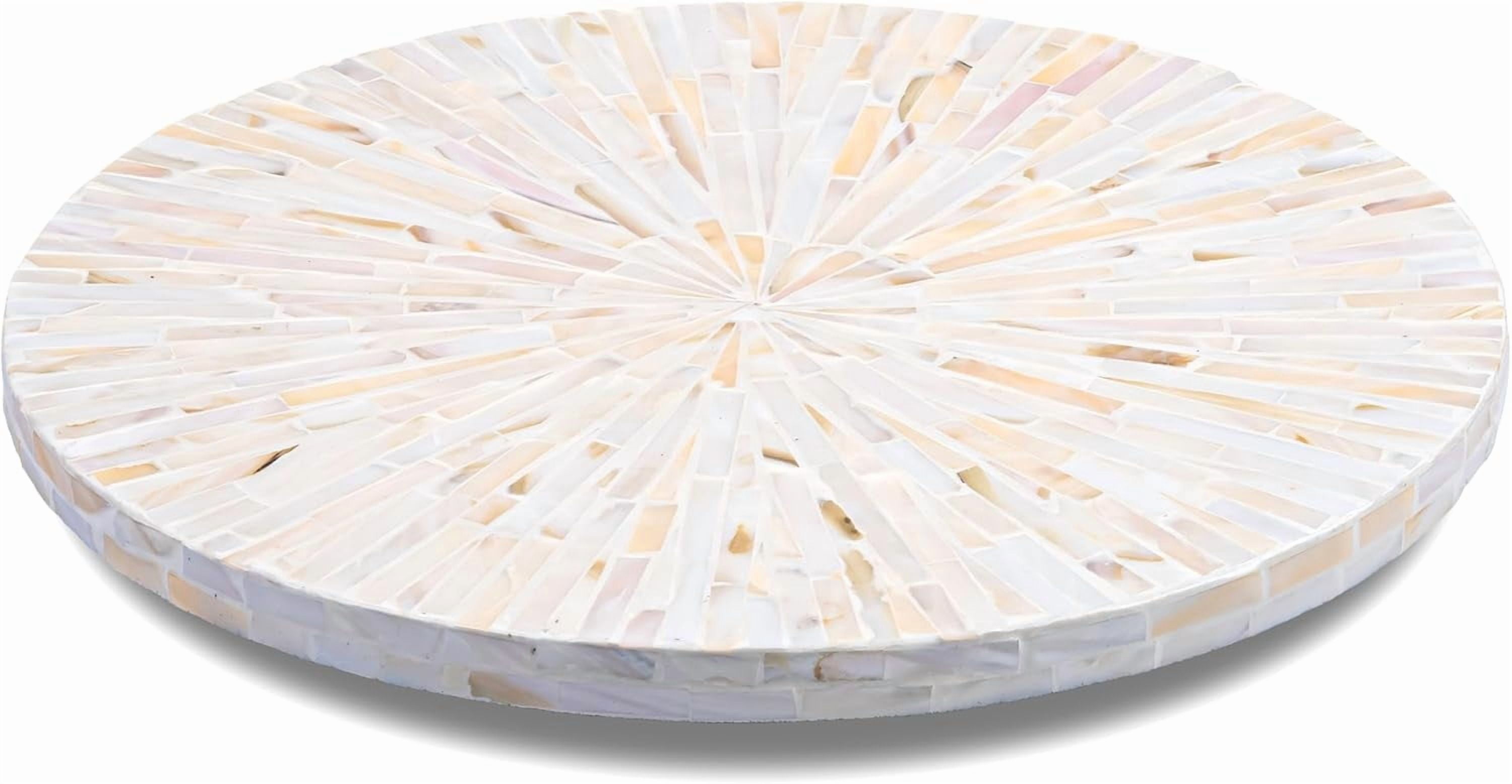 Mother of Pearl Lazy Susan Table Top Spinning Tray Wood Decorative ...