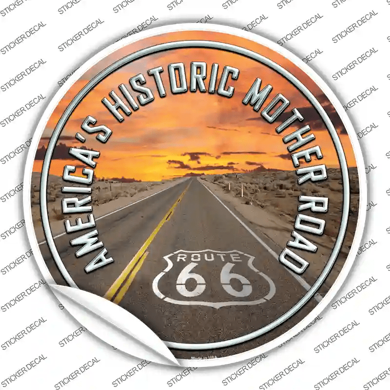 Mother Road Route 66 Novelty Circle Sticker Decal Medium - Walmart.com