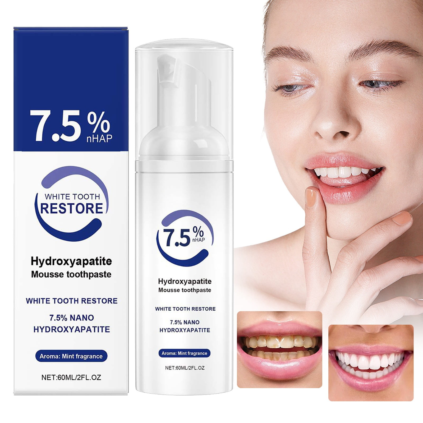 Mother'S Day Cleaning Teeth, 7.5% Hydroxyapatite Toothpaste 2025 New 7. ...