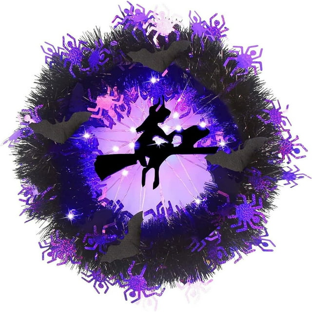 Mother'S Day Wreath - Easter Halloween Wreaths Led Lights Purple Glow ...