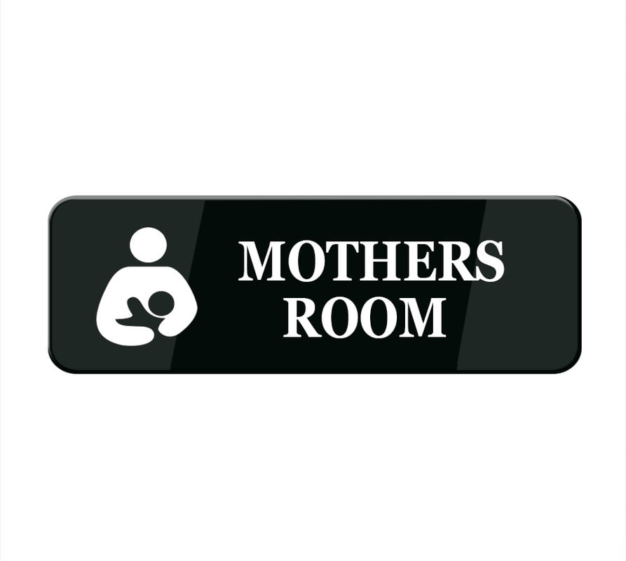 Mother'S Room Sign: Easy To Mount Informative Plastic Sign With Symbols ...