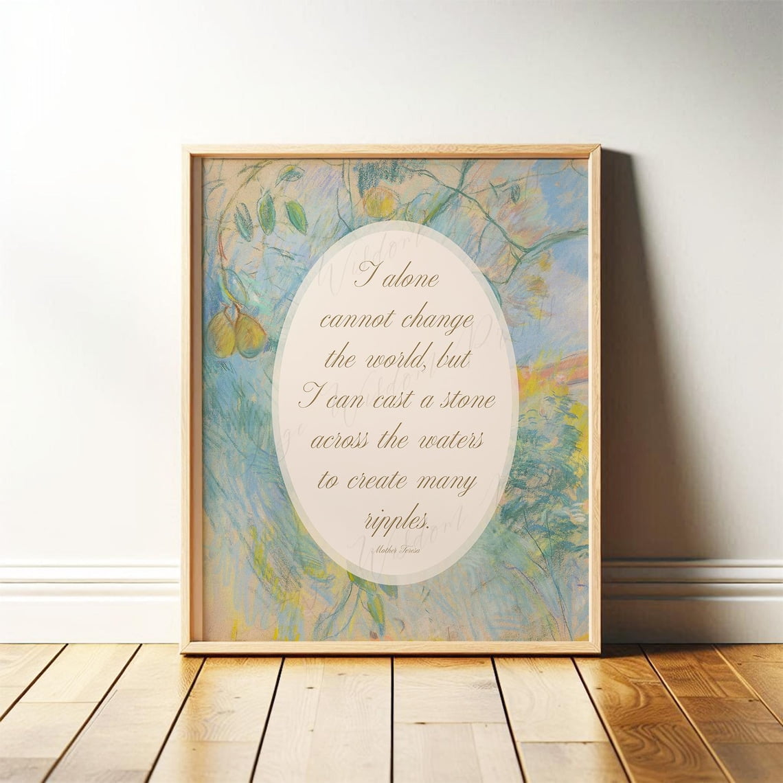 Mother Teresa Create Ripples Quote, Catholic, Christian Wall Art ...