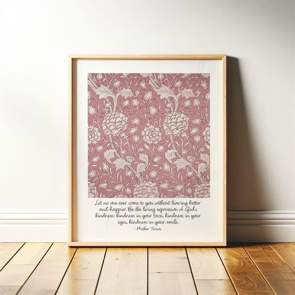 Mother Teresa Wall Art Quote, God'S Kindness, Christian Wall Art With ...