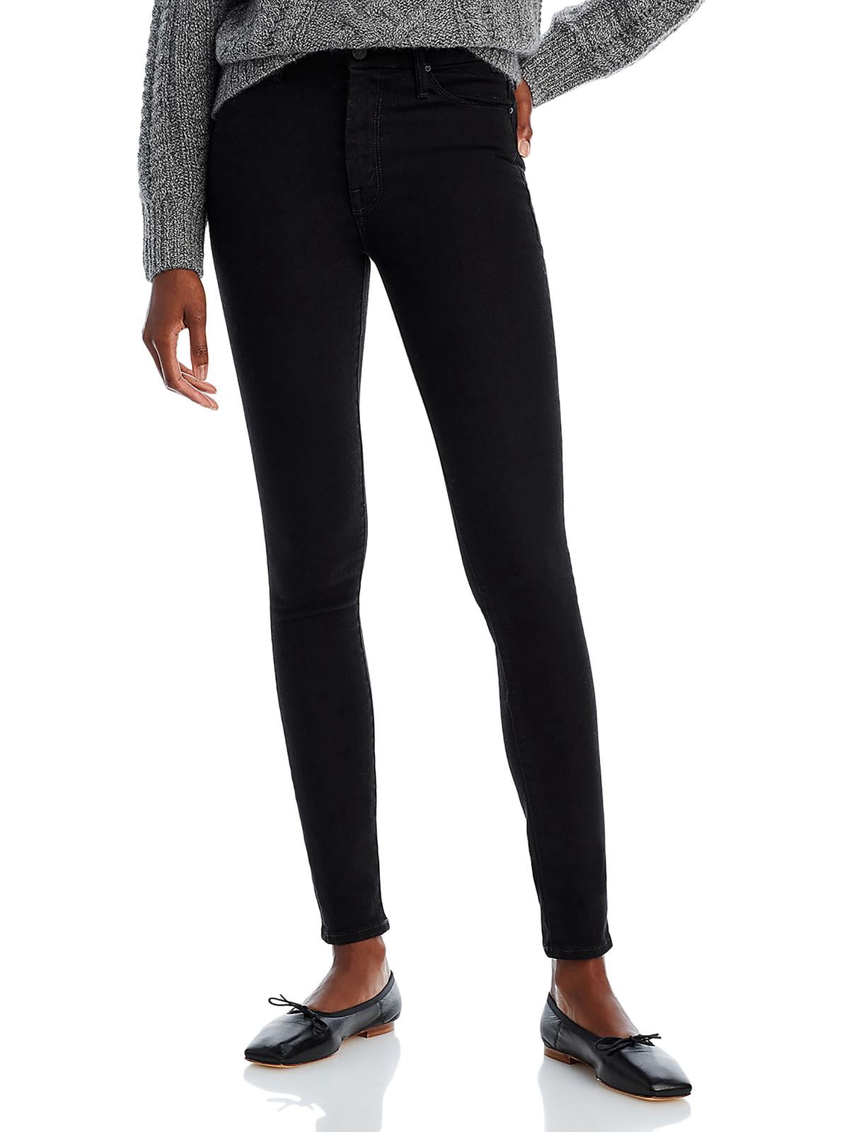 Mother Womens Looker Kimper Denim High Waisted Skinny Jeans - Walmart.com