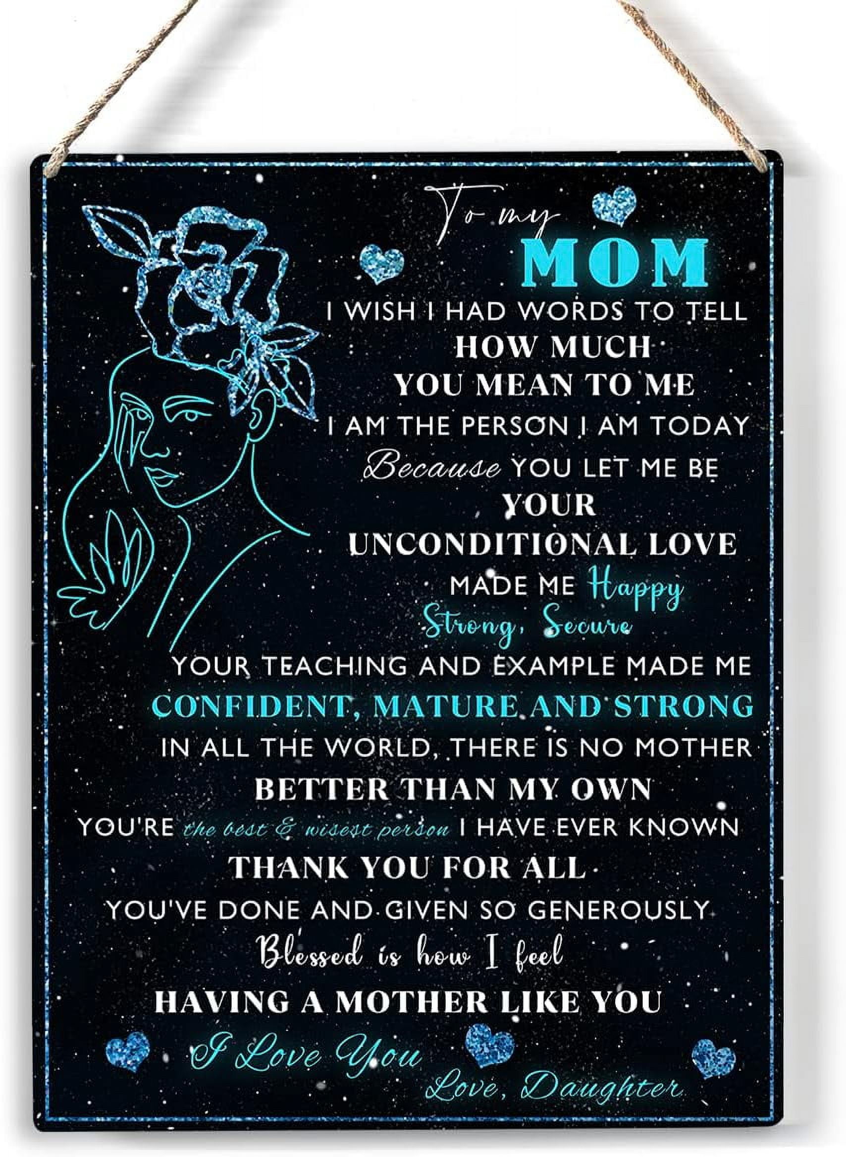 Mother Wood Sign to My Mom I Wish I Had Words to Tell Wooden Signs ...