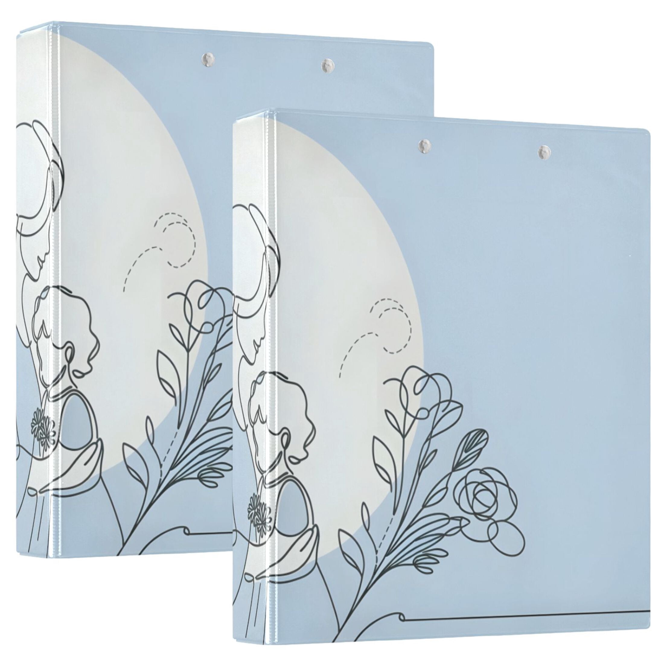 Mother and Baby 3 Ring Binders 1.5 inch Hardcover File Folders with ...