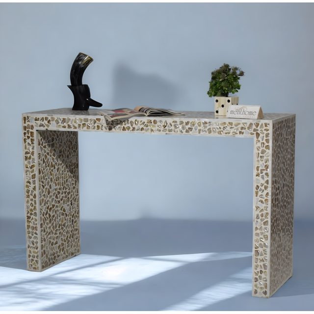 Mother of Pearl Floral pattern console unit - Walmart.com