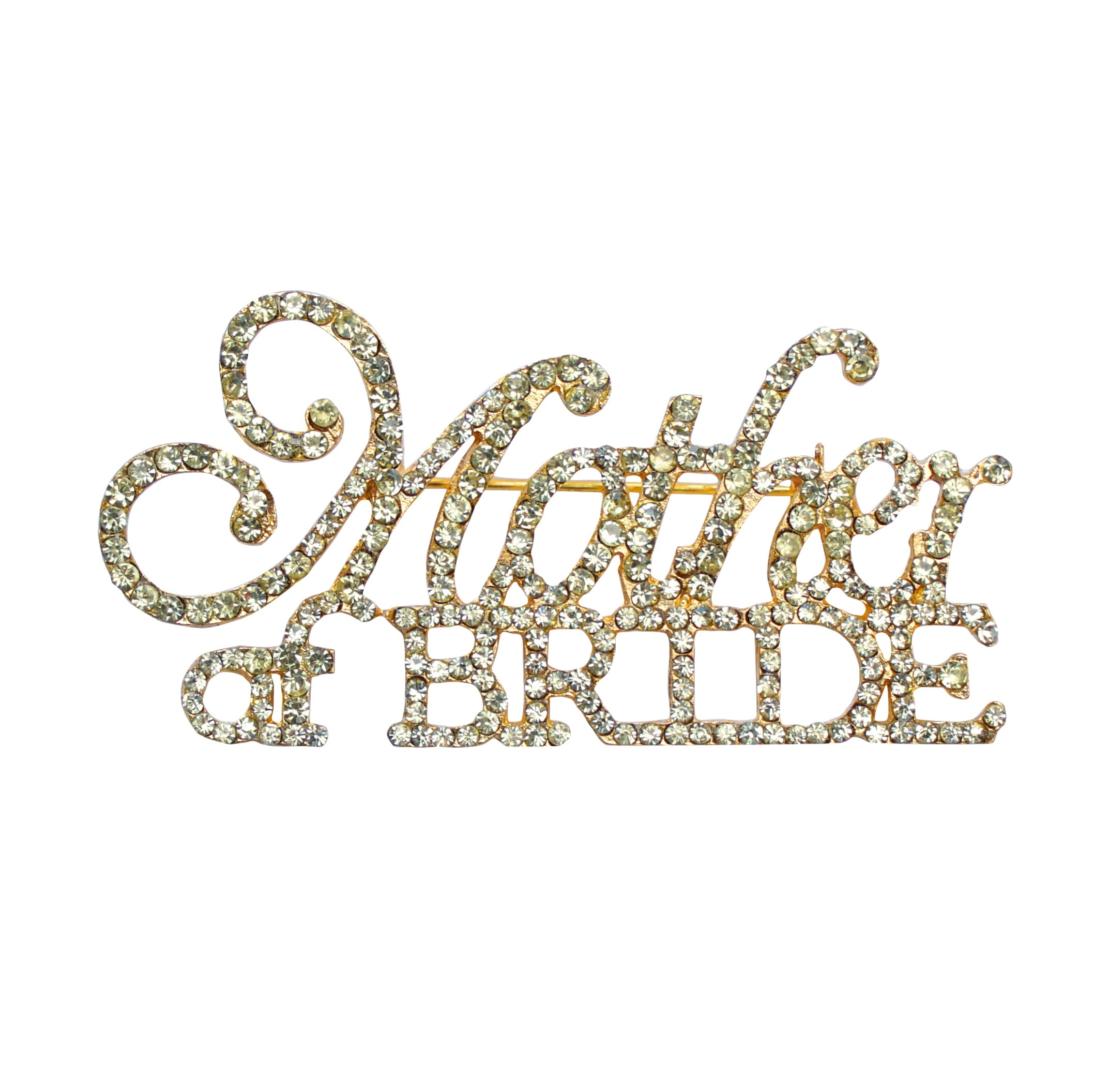 Mother of the Bride Rhinestone Pin/Brooch in Gold - Walmart.com