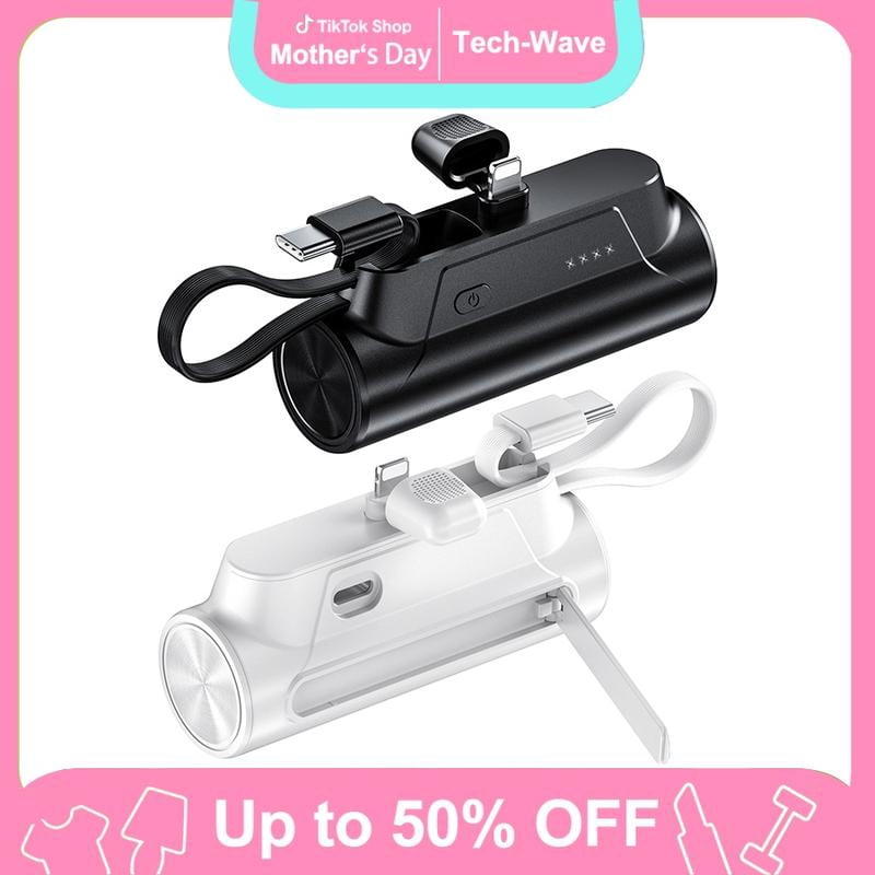 Mother's Day 8000mAh Portable Capsule Mobile Power Bank - Mini USB-C ...