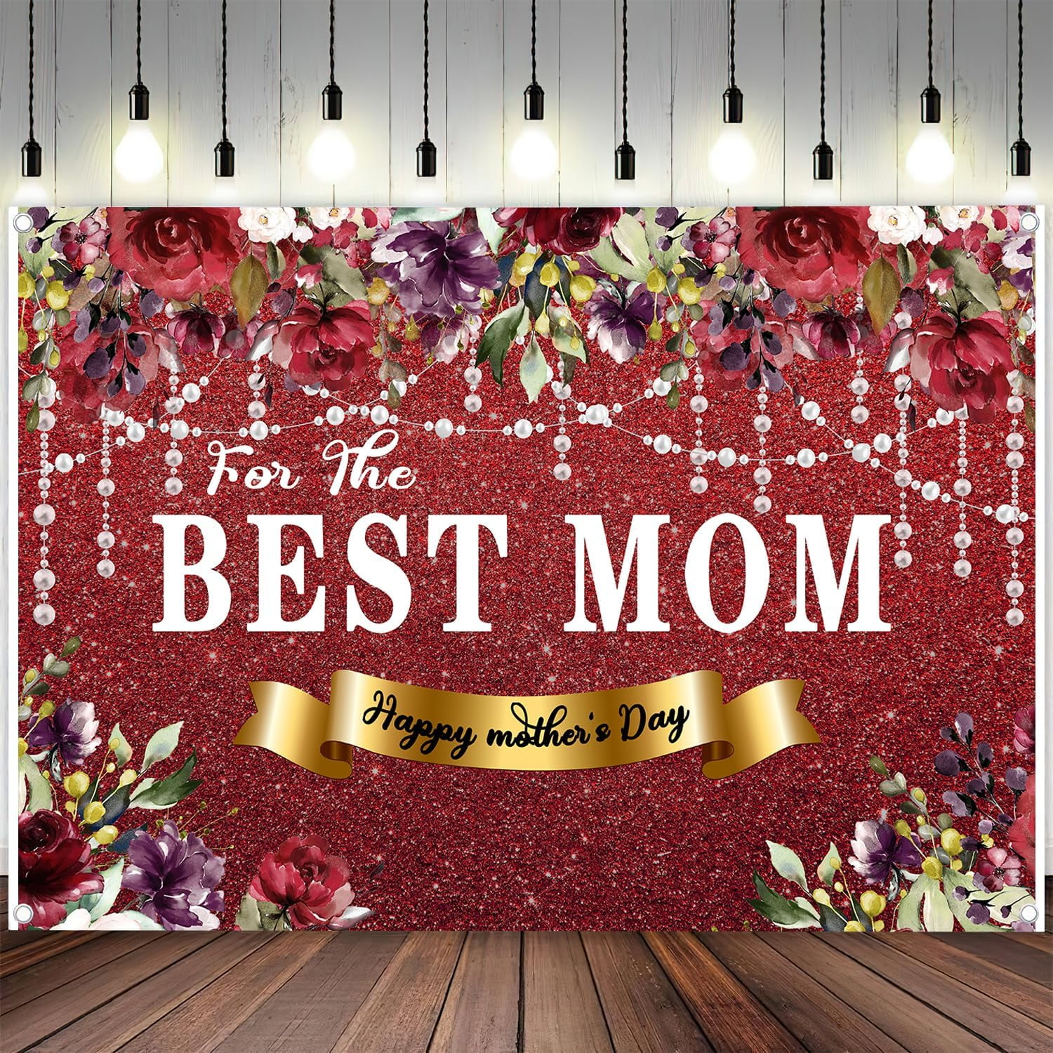 Mother's Day Backdrop 12 x 10 ft, Happy Mother's Day for The Best Mom ...